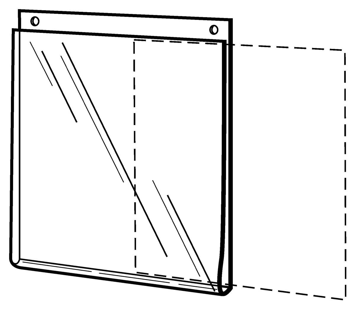 Set of 10, Wall Mounted Sign Holder for 8.5x11 Posters, Clear Acrylic, Easy Updating Without Removing The Frame from The Wall