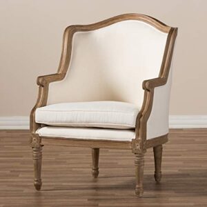 Baxton Studio ASS292Mi CG4 Living-Room-Chairs, 26.25" x 27.75" x 26", Beige