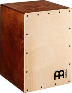 meinl percussion jam cajon box drum with snare and bass tone for acoustic music — made in europe — baltic birch wood, play with your hands, 2-year warranty (jc50lbnt)