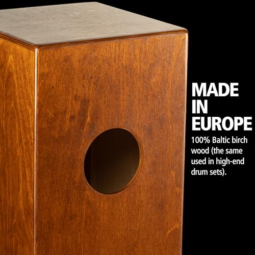 Meinl Percussion Jam Cajon Box Drum with Snare and Bass Tone for Acoustic Music — Made in Europe — Baltic Birch Wood, Play with Your Hands, 2-Year Warranty (JC50LBNT)