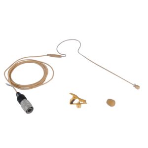 av-jefe vl630-h4p tan headset microphone w/hiroshi 4 pin for audio technica wireless microphone system