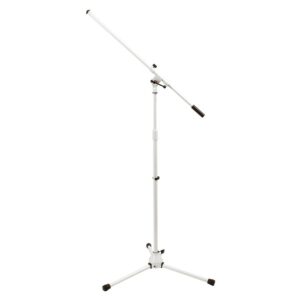 on-stage ms7801w telescoping microphone boom stand, white