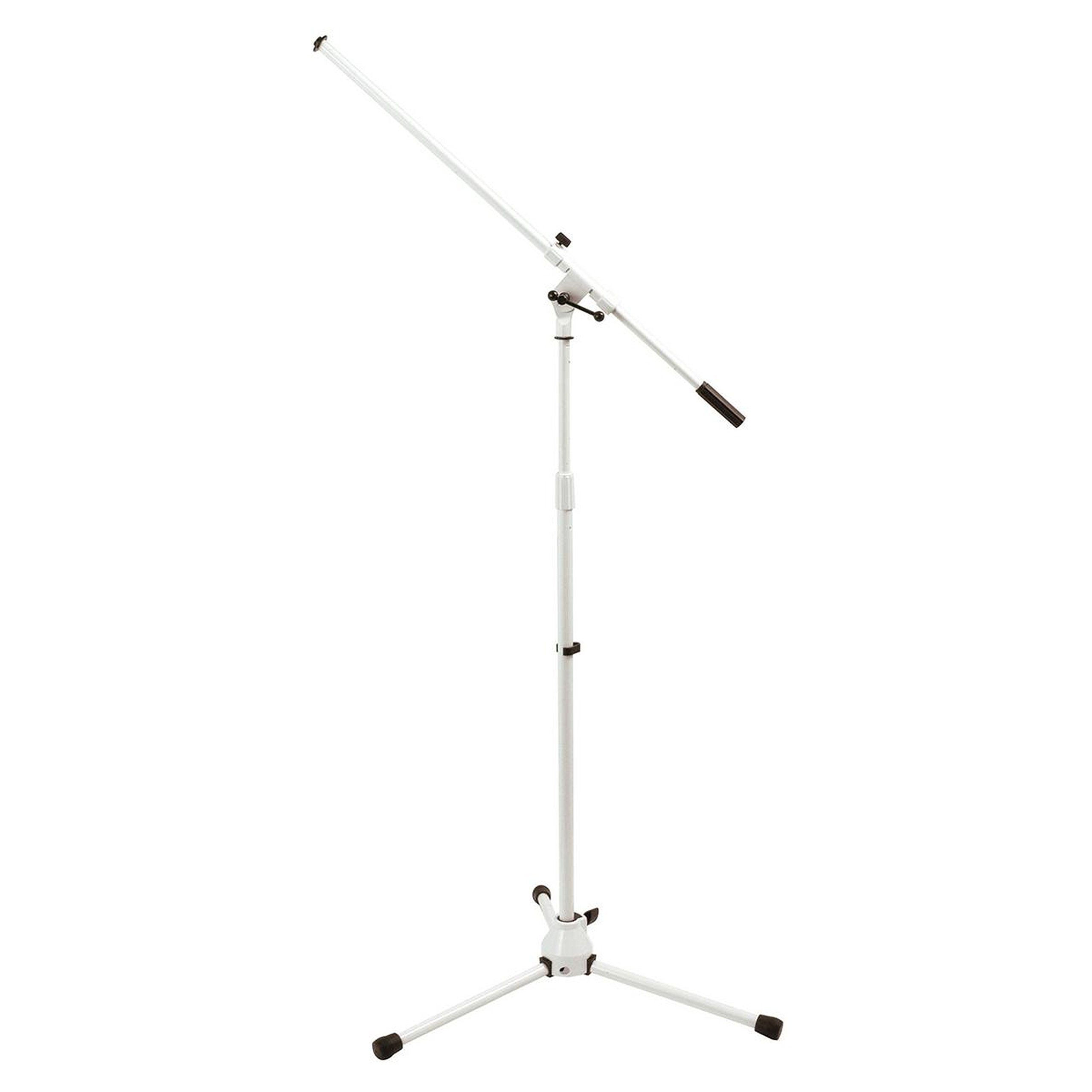 On-Stage MS7801W Telescoping Microphone Boom Stand, White