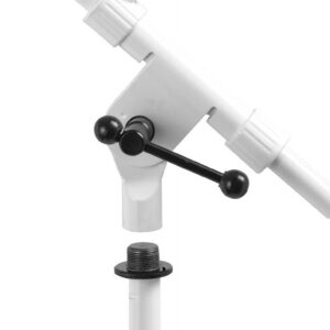 On-Stage MS7801W Telescoping Microphone Boom Stand, White