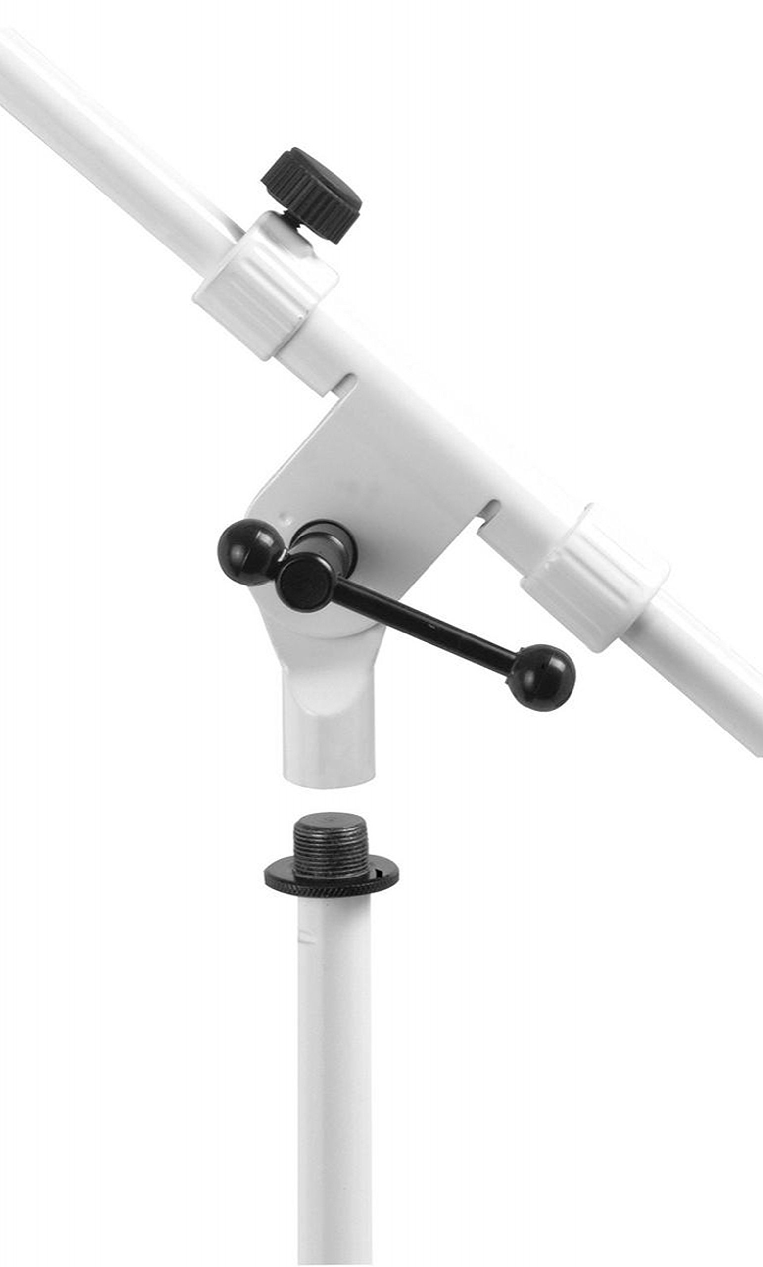 On-Stage MS7801W Telescoping Microphone Boom Stand, White