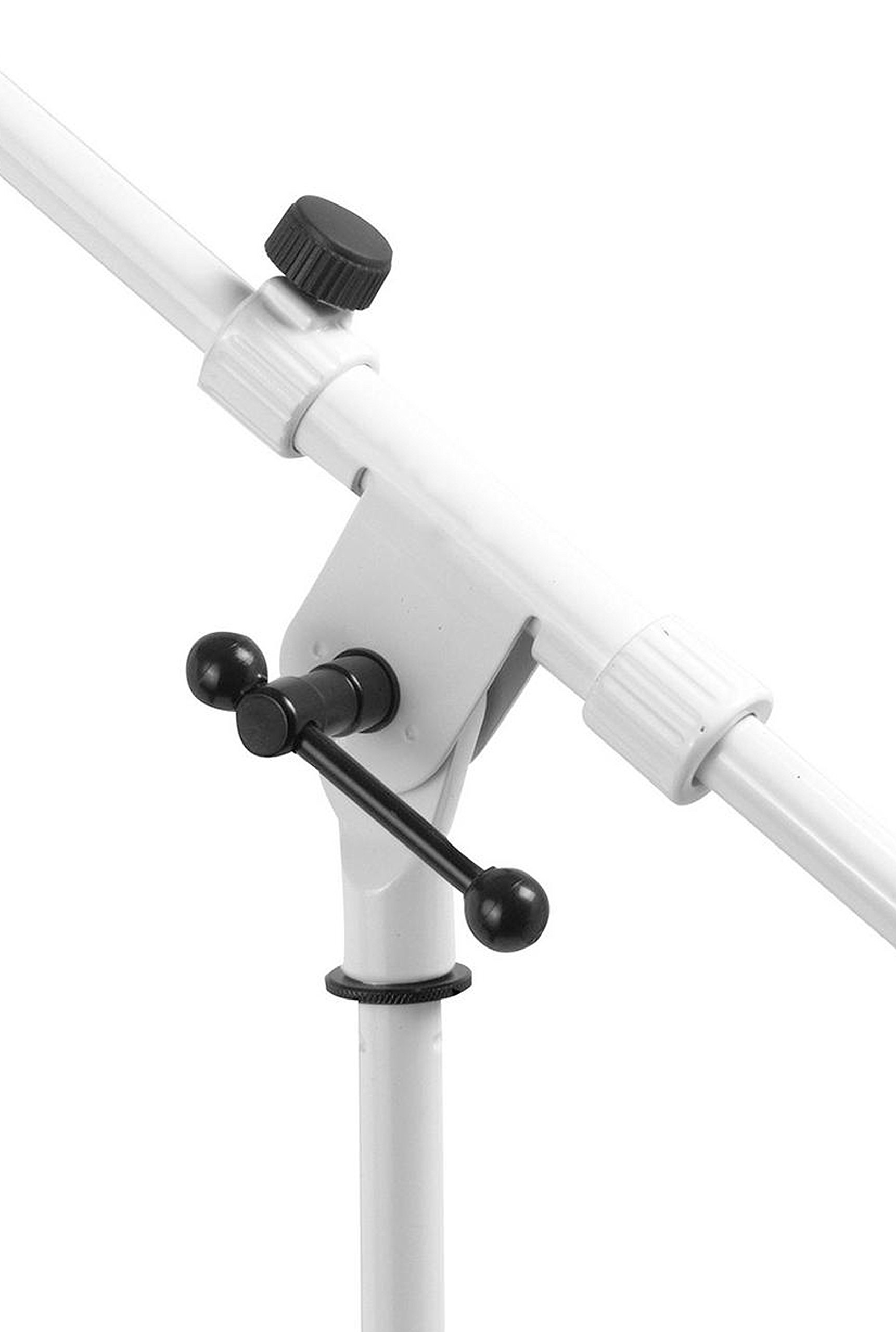 On-Stage MS7801W Telescoping Microphone Boom Stand, White