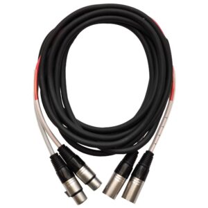 seismic audio - sarlx-2x15-2 channel xlr color coded mutil-patch snake cable 15 feet - pro audio