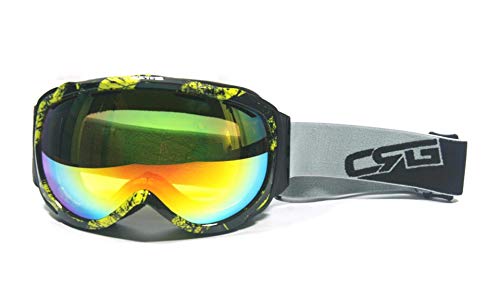 CRG Sports Ski Goggles, Anti Fog Double Lens Snow Goggles, UV Protection Snowboard Goggles for Men,Women,Adults,Youths