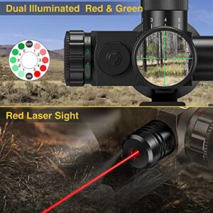 CVLIFE 2.5-10x40e Red & Green Illuminated Scope with 20mm Mount