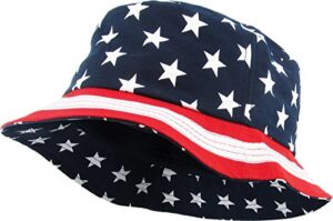 kbm-021 nav flag patriotic stars and stripes floral galaxy leaf aztec tropical print bucket hat summer boonie cap