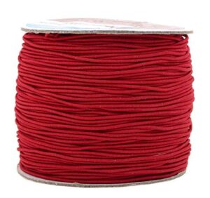 mandala crafts 1mm red elastic cord for bracelets necklaces - 109 yds red elastic string stretchy cord for jewelry making beading - stretch string for sewing crafting