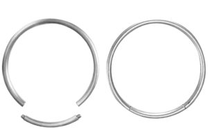 forbidden body jewelry set of 18g 7/16 inch surgical steel seamless segment hoop piercing rings