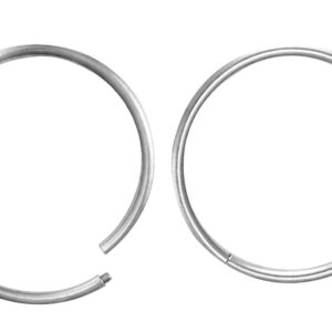 Forbidden Body Jewelry Set of 18g 7/16 Inch Surgical Steel Seamless Segment Hoop Piercing Rings