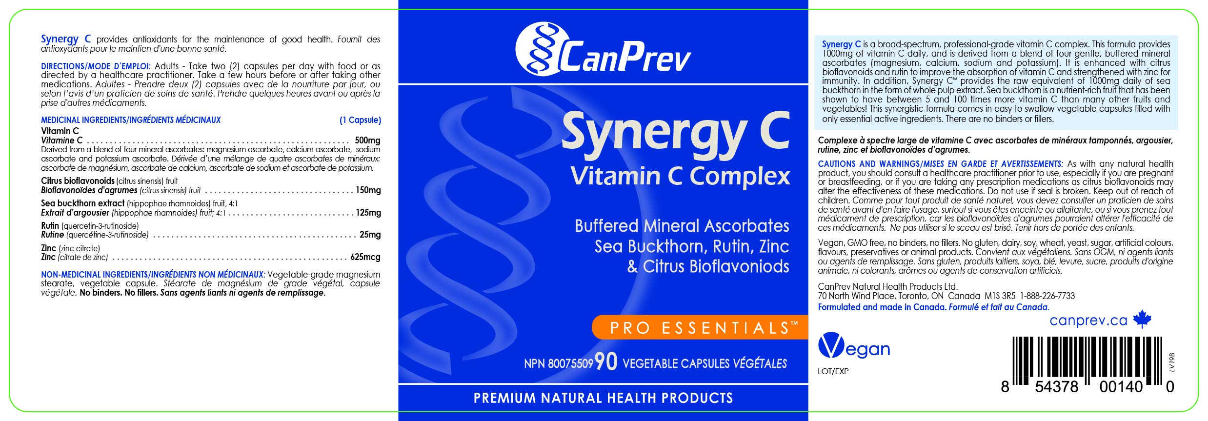 CanPrev Synergy C Vegi Capsules, 90 Count