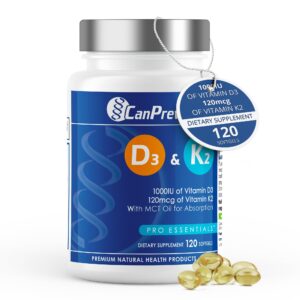 canprev d3 & k2 - organic coconut oil (120 softgels)