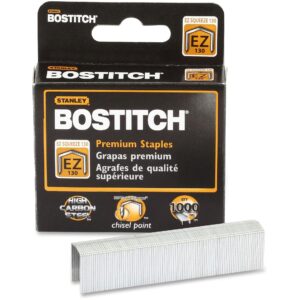 bostitch stcr130xhc powercrown staples, 1/2-inch w,100/ strip, 1000/bx, silver