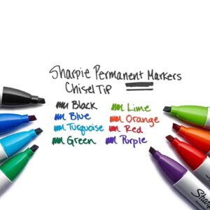 Sharpie 38201 Permanent Marker 5.3mm Chisel Tip Black Dozen