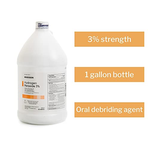 McKesson Hydrogen Peroxide 3%, Topical Solution USP, First Aid Antiseptic, 1 gal, 1 Count