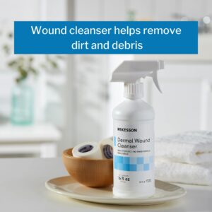 McKesson Dermal Wound Cleanser, Non-Cytotoxic, Rinse-Free, Non-Sterile,16 oz, 1 Count