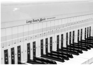 practice keyboard & note chart for behind the piano keys