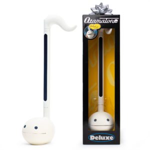 otamatone deluxe [english manual] electronic musical instrument synthesizer from japan by cube/maywa denki, white