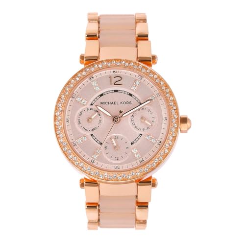 Michael Kors Parker Multifunction Rose Gold-Tone Stainless Steel Women's Watch (Model: MK6110)