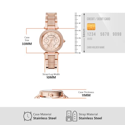 Michael Kors Parker Multifunction Rose Gold-Tone Stainless Steel Women's Watch (Model: MK6110)