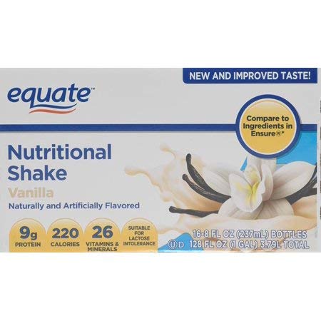 Equate Vanilla Nutritional Shake, 8 fl oz, 16 count