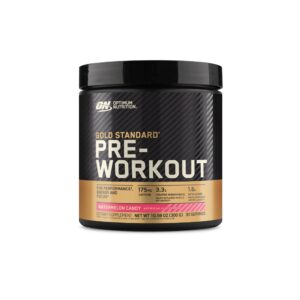 optimum nutrition gold standard pre-workout, vitamin d for immune support, with creatine, beta-alanine, and caffeine for energy, keto friendly, watermelon candy, 30 servings (packaging may vary)