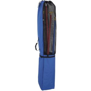 nrs kayak paddle bag for 20 paddles - ergonomic rubber handle for comfortable carrying | kayak paddle storage bag - great for livery - large, blue/black