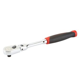 pittsburgh pro 3/8 inch drive professional flex head long handle ratchet; 14" long with trp comfort grip