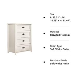 Sauder County Line 4-Drawer Chest (Soft White finish)