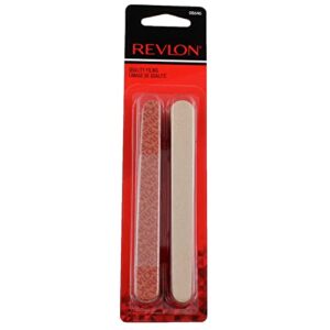 revlon compact emery boards nail file, dual sided manicure and pedicure tool for shaping and smoothing finger and toenails, 24 count (pack of 2)