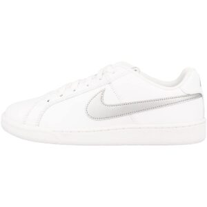 nike women's low-top sneakers tennis shoes, white white metallic silver 100, 9.5