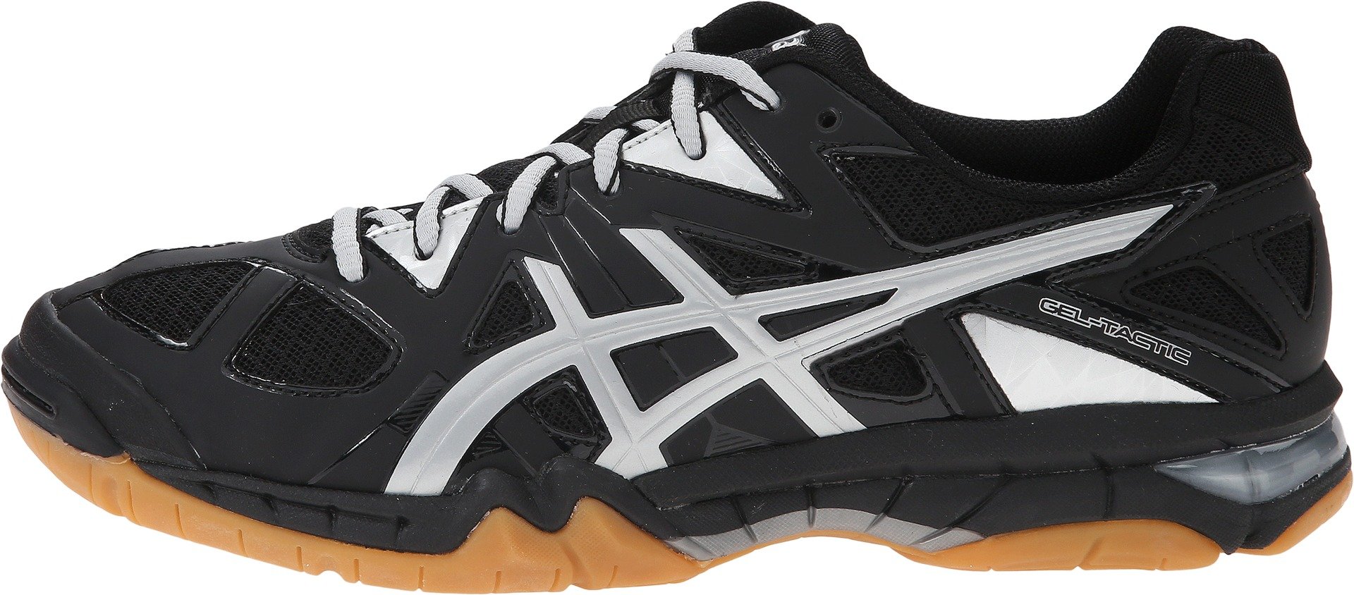 ASICS Women's Gel Tactic Volleyball Shoe, Black/Silver, 5.5 M US