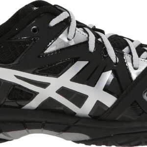 ASICS Women's Gel Tactic Volleyball Shoe, Black/Silver, 5.5 M US