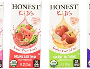 Honest Kids Organic Fruit Juice Drink Boxes, Assorted Flavors, 329.34 oz