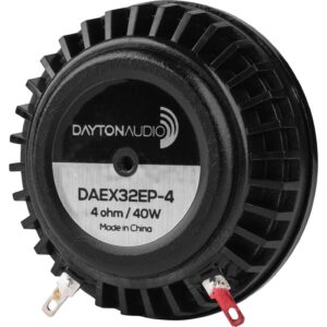 dayton audio daex32ep-4 thruster 32mm sound exciter - 40 watts rms 4 ohm imepedance - audio transducer - turn any surface into a speaker system - for large and rigid surfaces