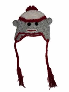 lets accessorize baby boys' monkey hat one size red/white