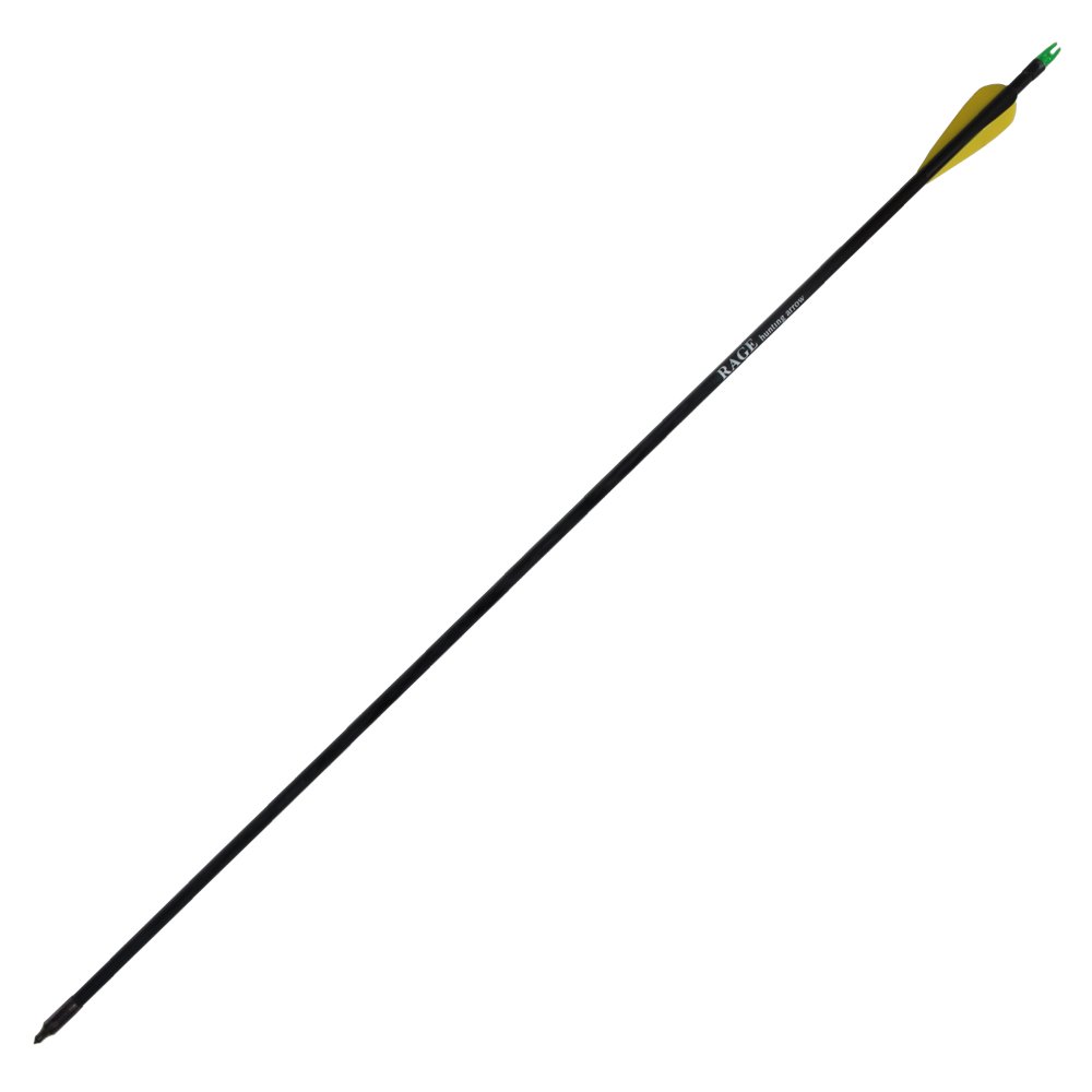 e5e10 12Pcs Fiberglass Arrows 31" Target Practice Arrows with Black and Yellow Fletches Unchangeable Sealed Tips for Recurve and Compound Bow Hunting Gift