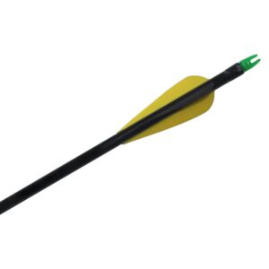 e5e10 12Pcs Fiberglass Arrows 31" Target Practice Arrows with Black and Yellow Fletches Unchangeable Sealed Tips for Recurve and Compound Bow Hunting Gift