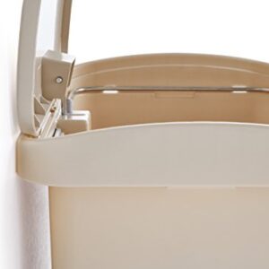 Rubbermaid Commercial Products 1883458 Streamline Slim Step-On Plastic Trash Garbage Can, 13 Gallon, Beige