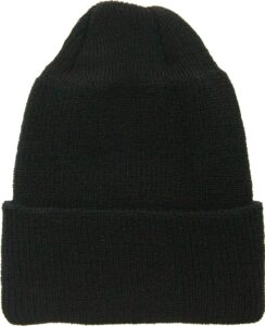 armyu military genuine gi watch cap warm winter usn wool beanie solid cuffed army hat (black)