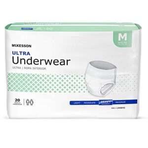 mckesson ultra underwear, incontinence, heavy absorbency, medium, 80 count