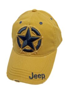 jeep distressed 3d star cap