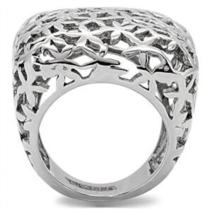 Marimor Jewelry High Polished 25mm Wide Square Stainless Steel 316 Fashion Ring Women's Size 10