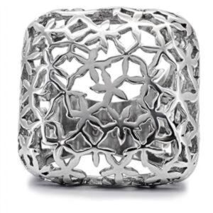 Marimor Jewelry High Polished 25mm Wide Square Stainless Steel 316 Fashion Ring Women's Size 10