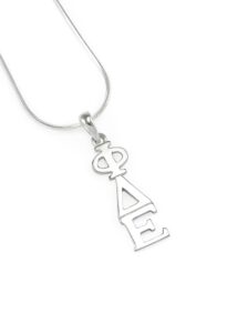 the collegiate standard phi delta epsilon sterling silver lavaliere pendant