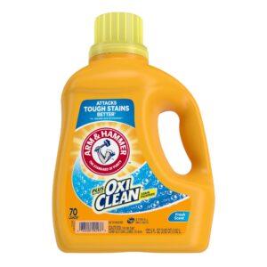 arm & hammer liquid laundry detergent plus oxiclean, fresh scent, 70 loads