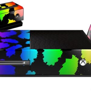 Rainbow Leopard - Holiday Bundle WraptorSkinz Decal Style Vinyl Skin Wrap compatible with XBOX One Original Console, Kinect and 2 Controllers (GAMING SYSTEM NOT INCLUDED)